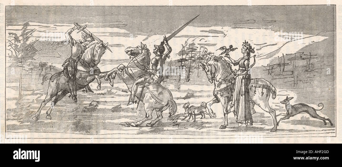 Palamon And Arcite Stock Photo - Alamy