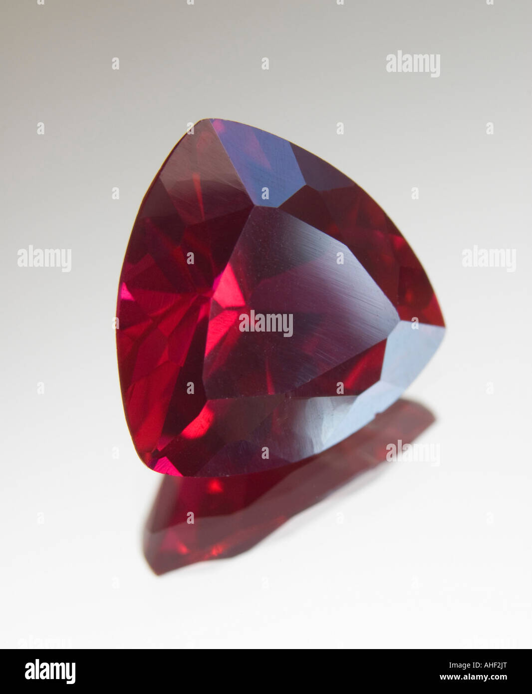 Trillion cut Ruby Stock Photo - Alamy