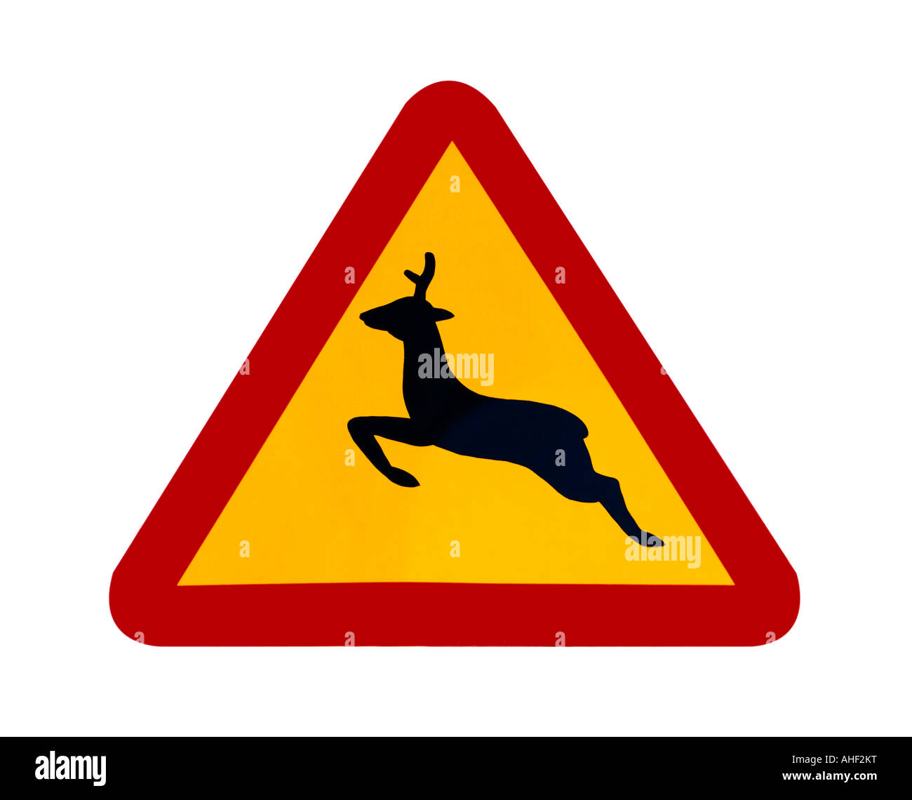 Warning sign for deer hi-res stock photography and images - Alamy