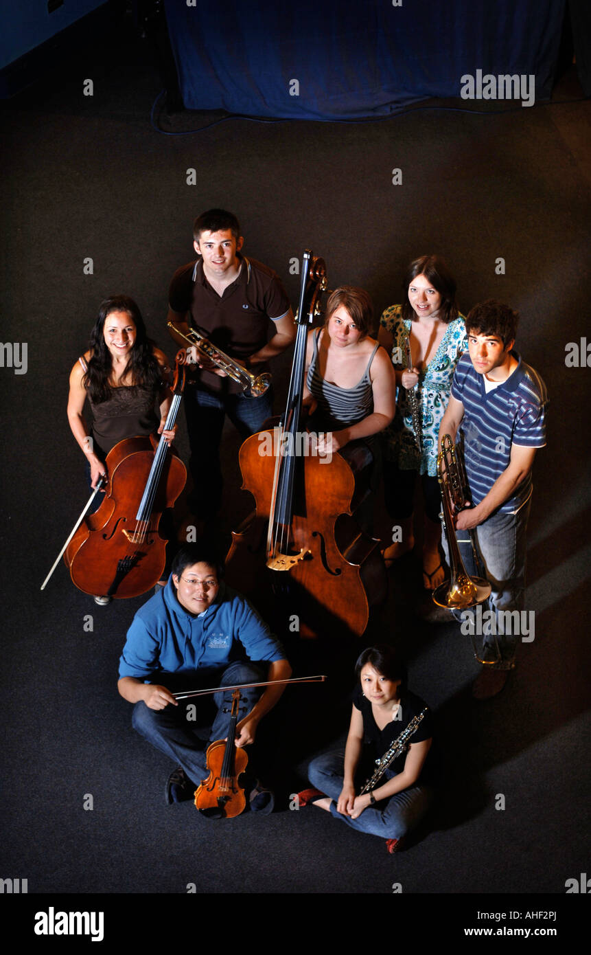 PART OF THE NATIONAL YOUTH ORCHESTRA BETWEEN REHEARSALS AT THE BATH ...