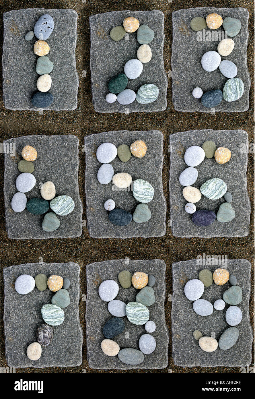 Graphic of the numbers 1 to 9 hi-res stock photography and images - Alamy