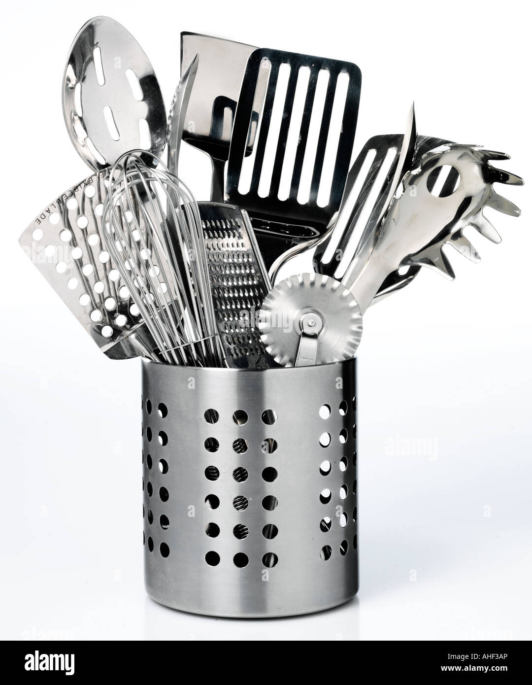 SELECTION OF METAL KITCHENWARE Stock Photo - Alamy
