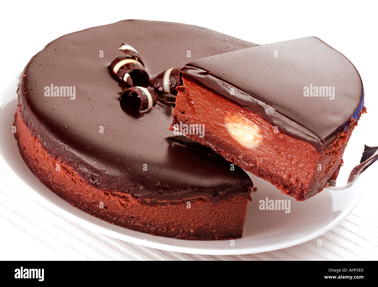 Belgian chocolate cheesecake hi-res stock photography and images - Alamy