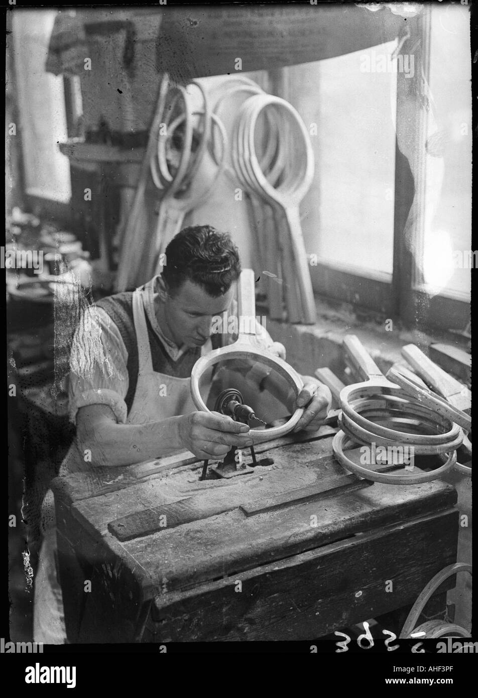 Making Tennis Racquets Stock Photo - Alamy