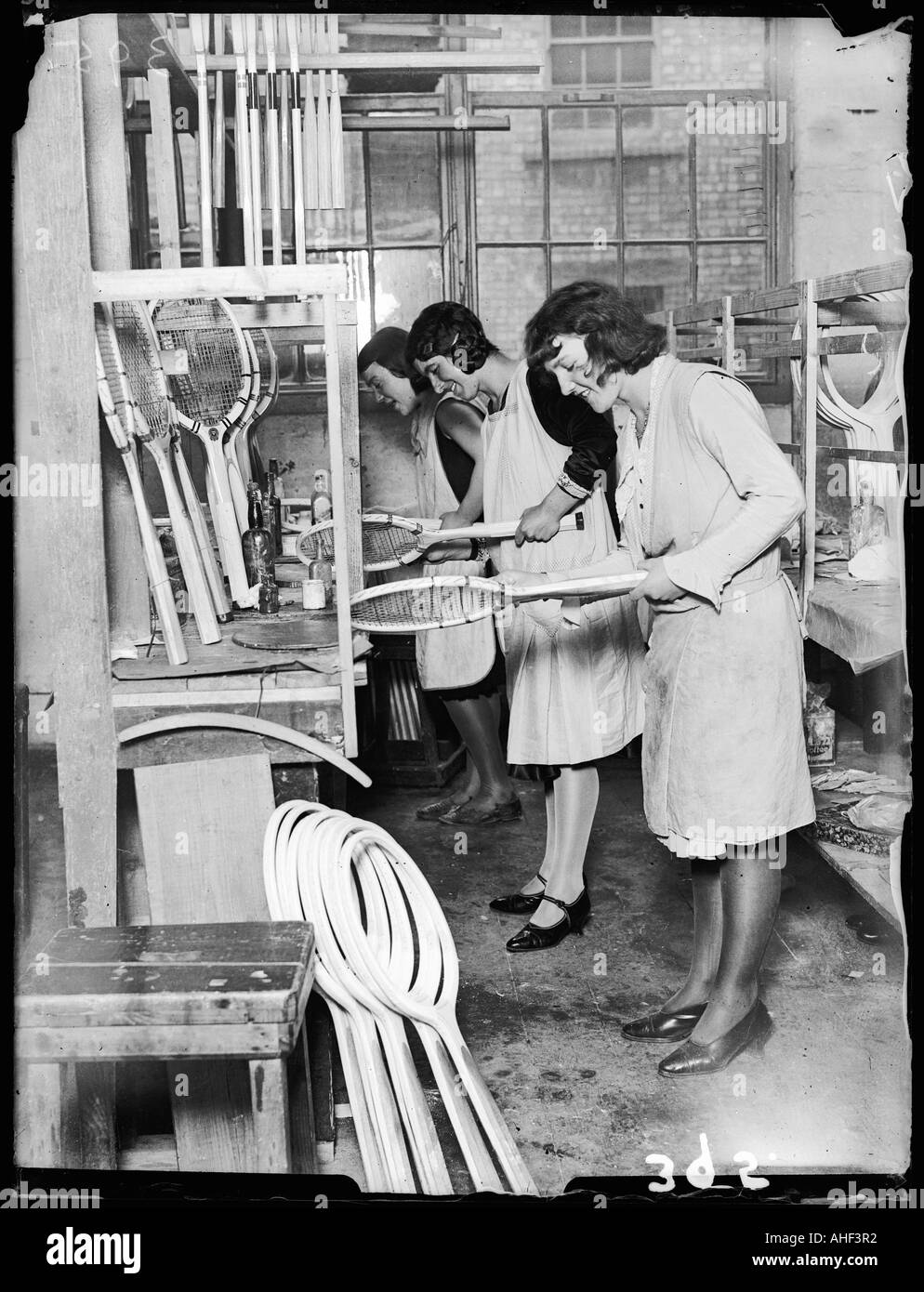 Making Tennis Racquets Stock Photo - Alamy