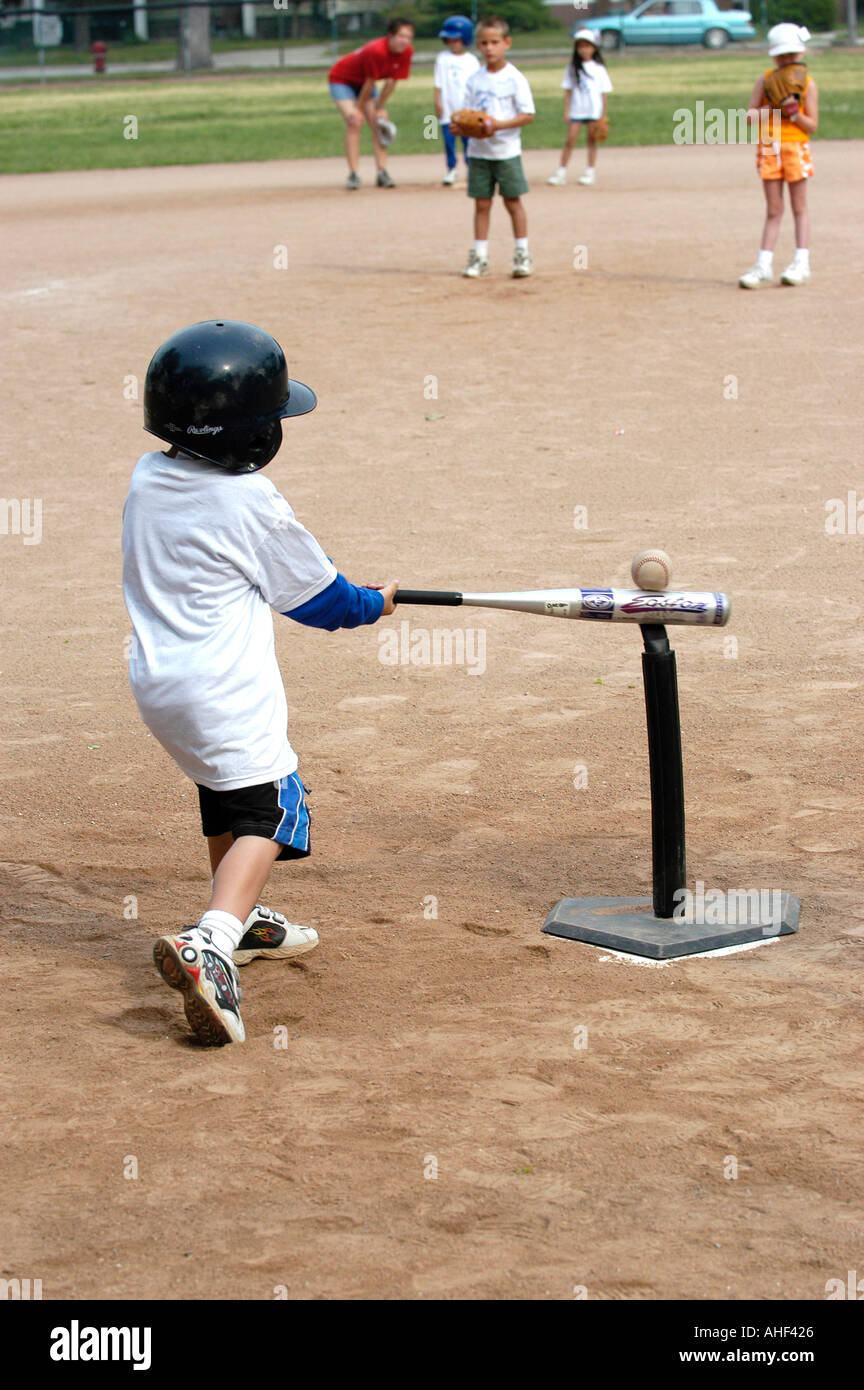 Children Learn To Play Baseball Stock Photo - Alamy