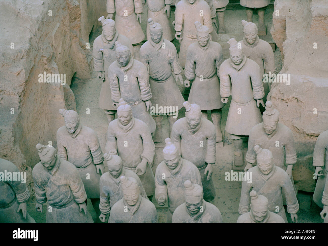 Ancient World History. Historical Chinese Terracotta Warriors Army in ...