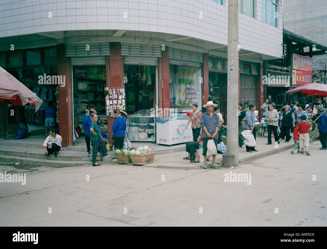 Street scene and daily Chinese life in China in East Asia. Lifestyle ...