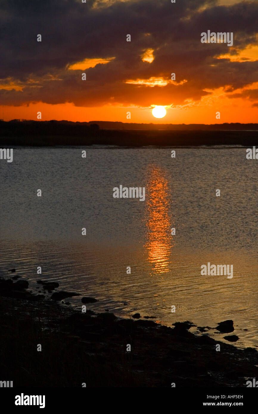 Sunset at Sunset Lake Wildwood Crest NJ USA Stock Photo - Alamy
