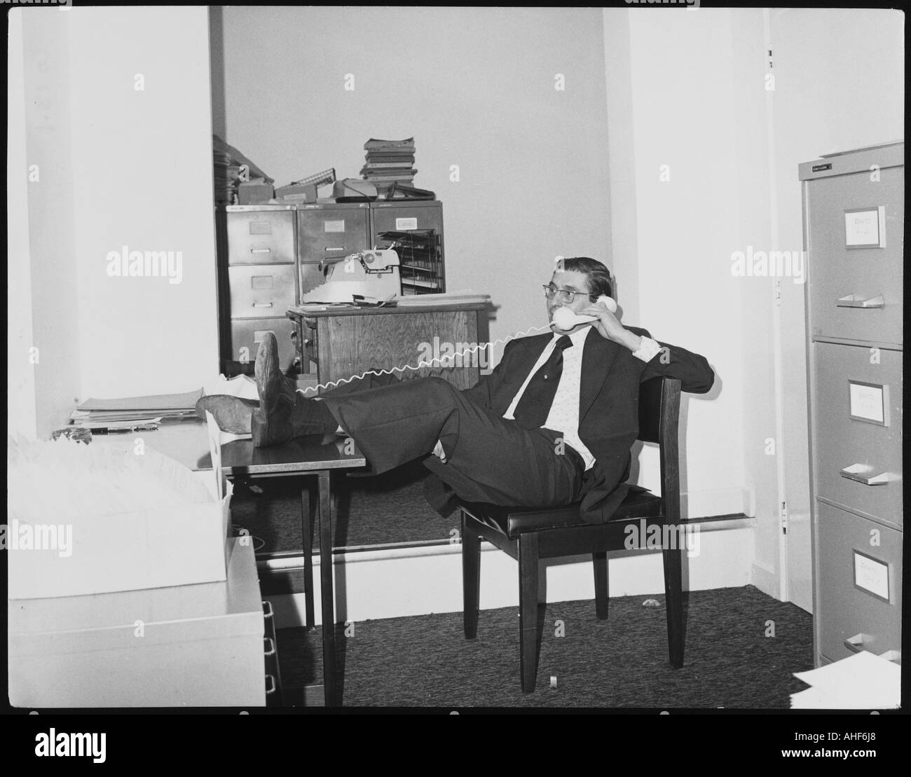 Office Manager 1970s Stock Photo - Alamy