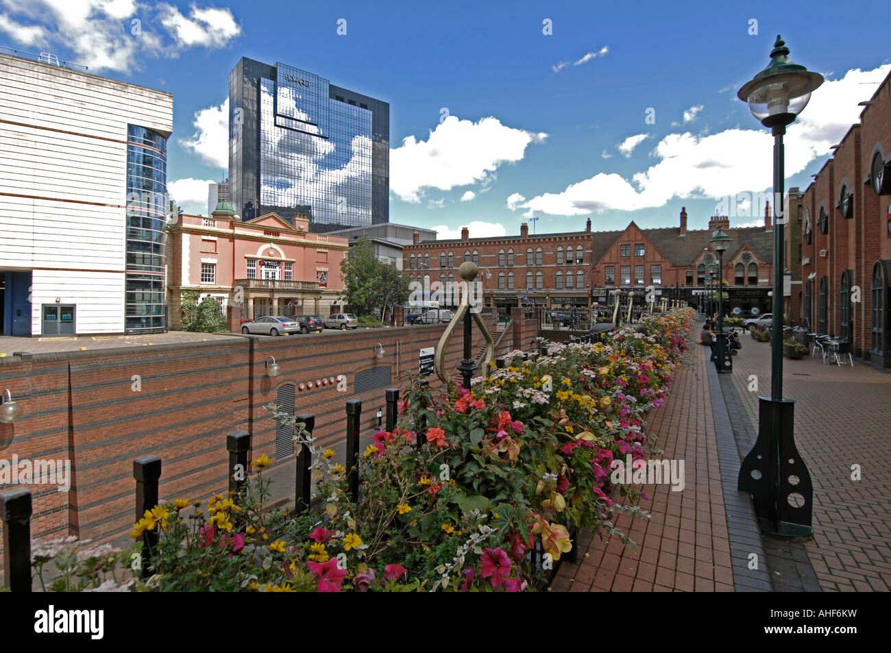 Walkway from Broad St, Birmingham UK to Brindley Place, ICC, NIA and ...