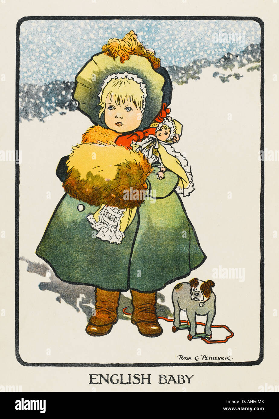 English Little Girl Stock Photo - Alamy