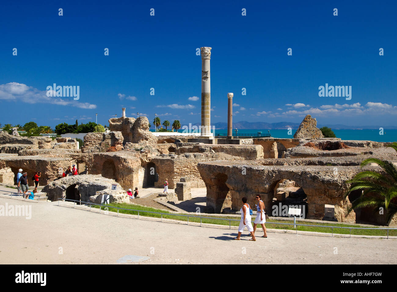 Remains of antonine roman thermal baths hi-res stock photography and ...