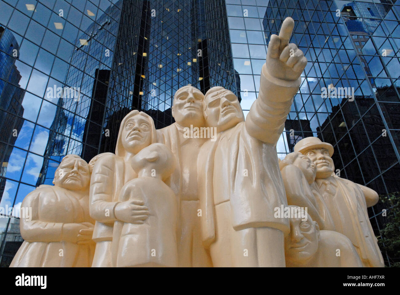 La Foule Illuminée famous statue on McGill avenue in Downtown Montreal ...