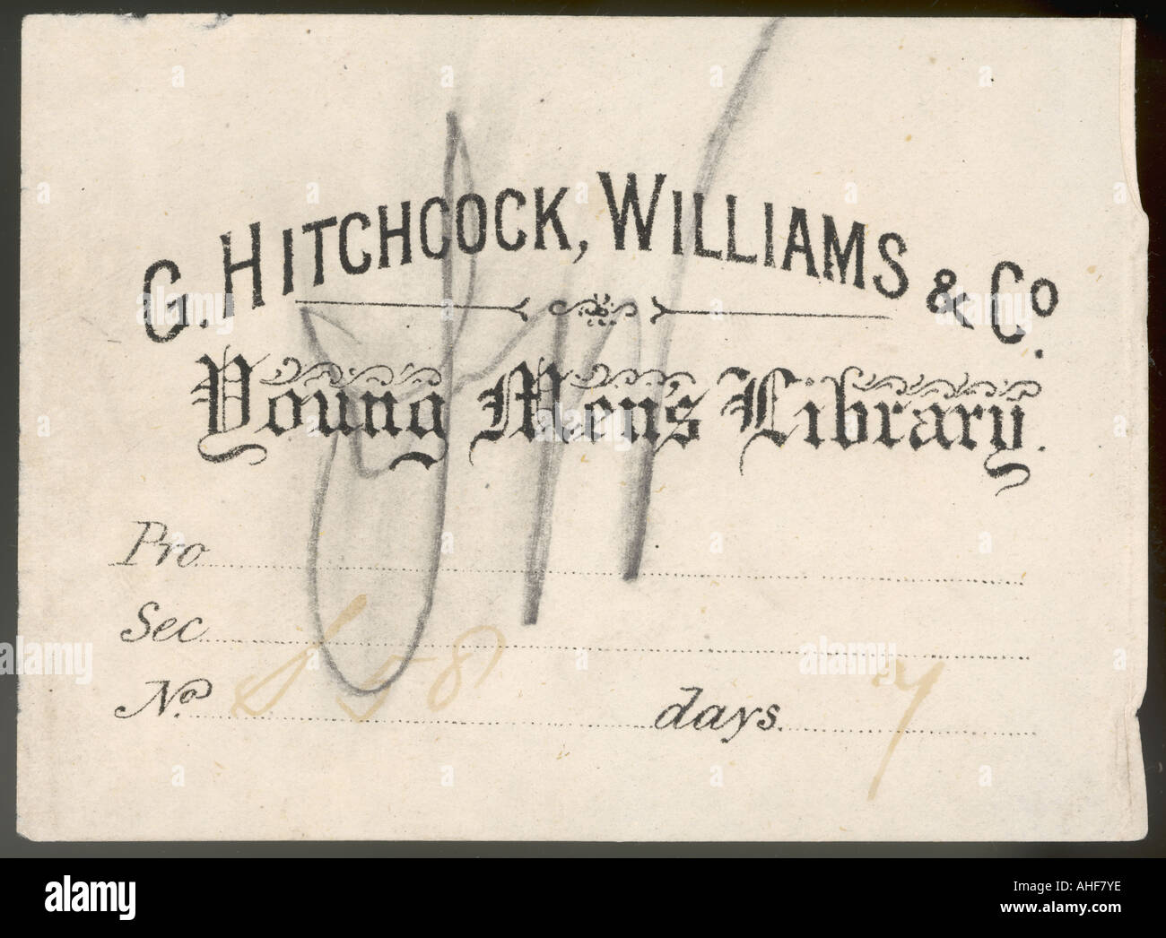 Lending Library Ticket Stock Photo - Alamy