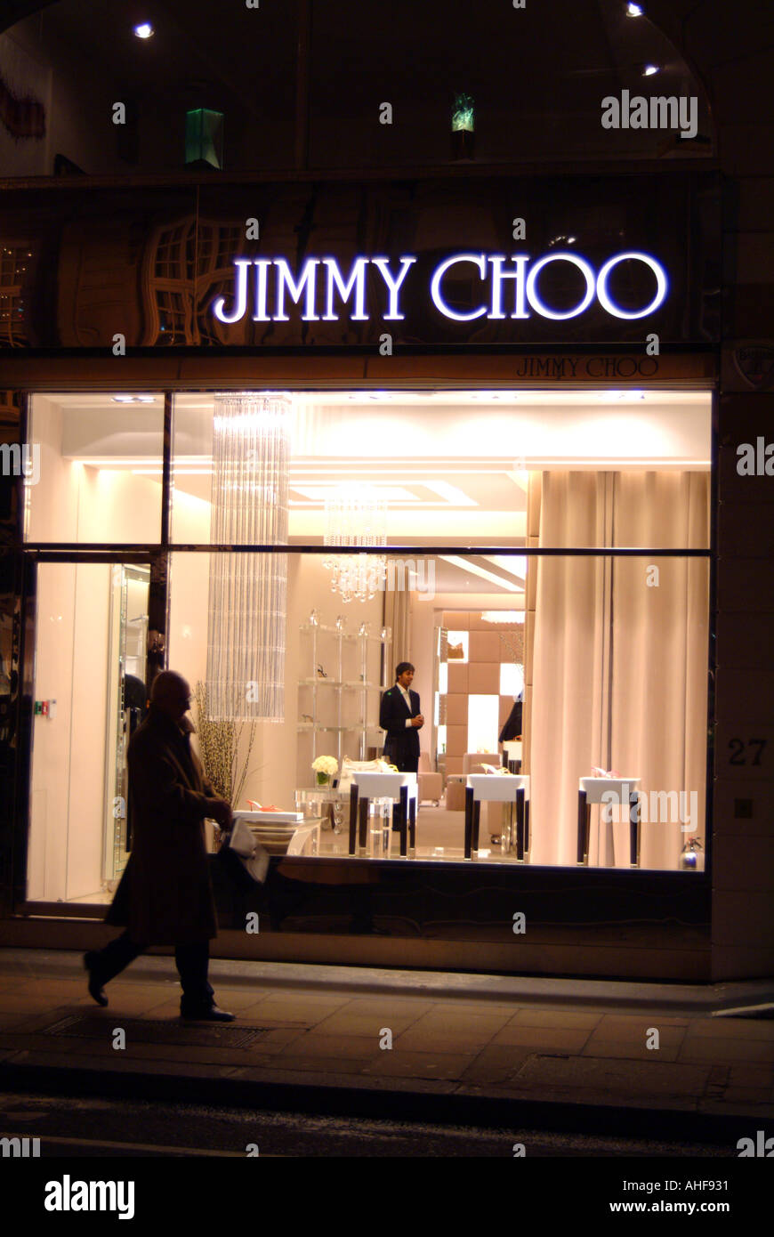 London Bond Street Jimmy Choo shop Stock Photo - Alamy
