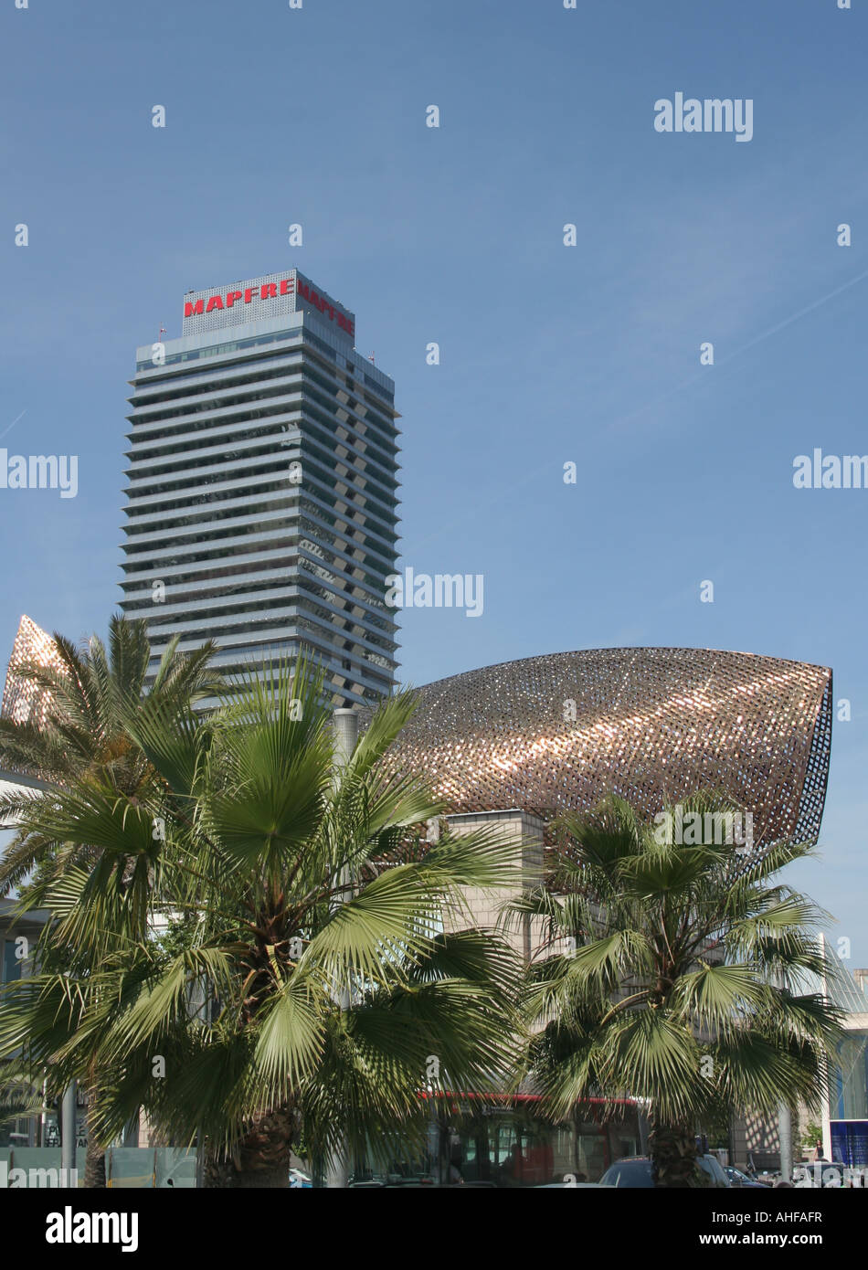 Torre Mapfre is a skyscraper in Barceloneta, the maritime neighborhood ...