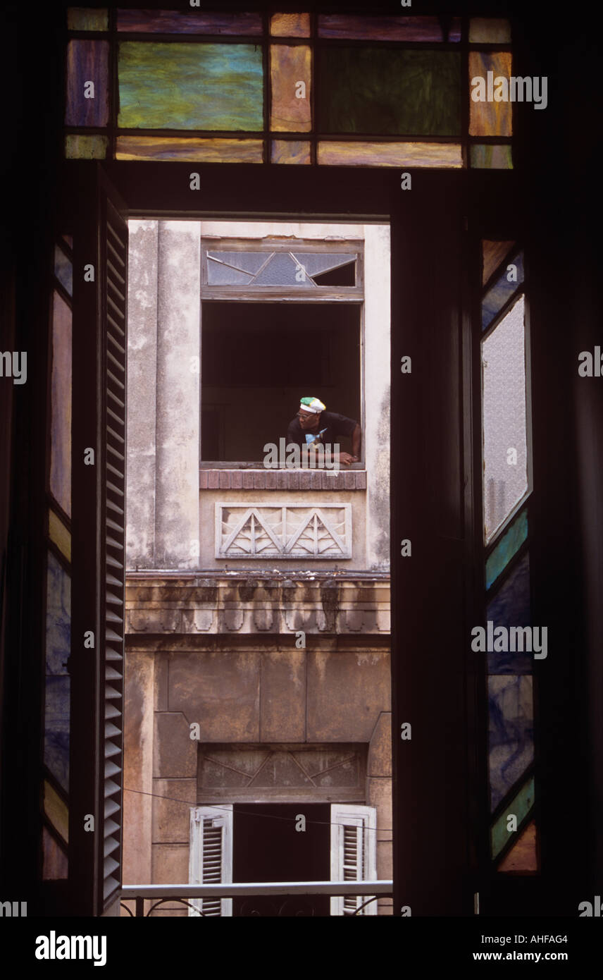 Cuba havana stained glass in window hi-res stock photography and images ...