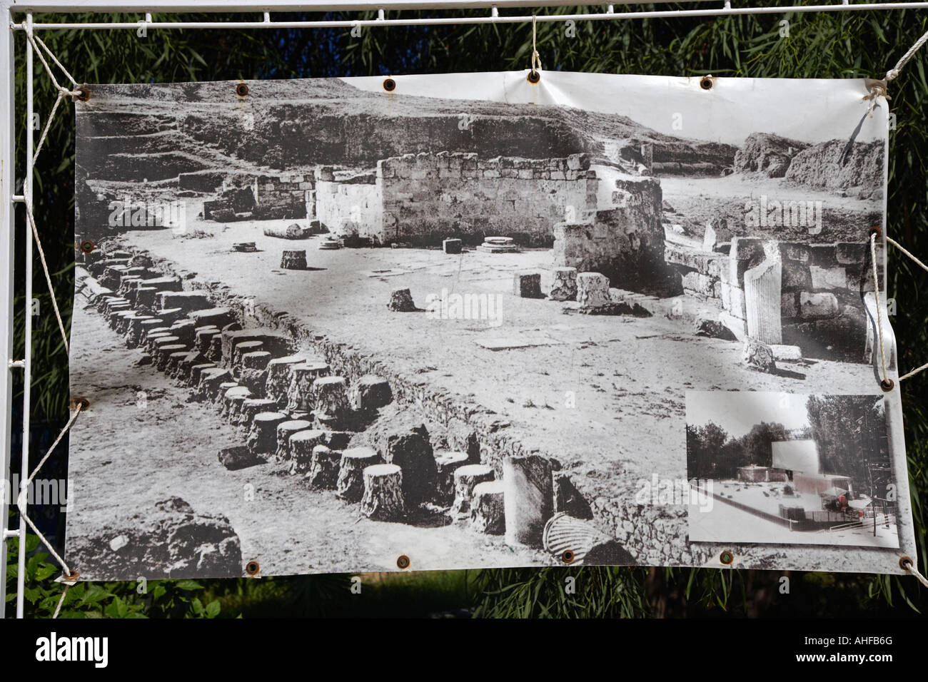 Poster Depicting the Excavation of the Ruins at the Antique Theatre of ...