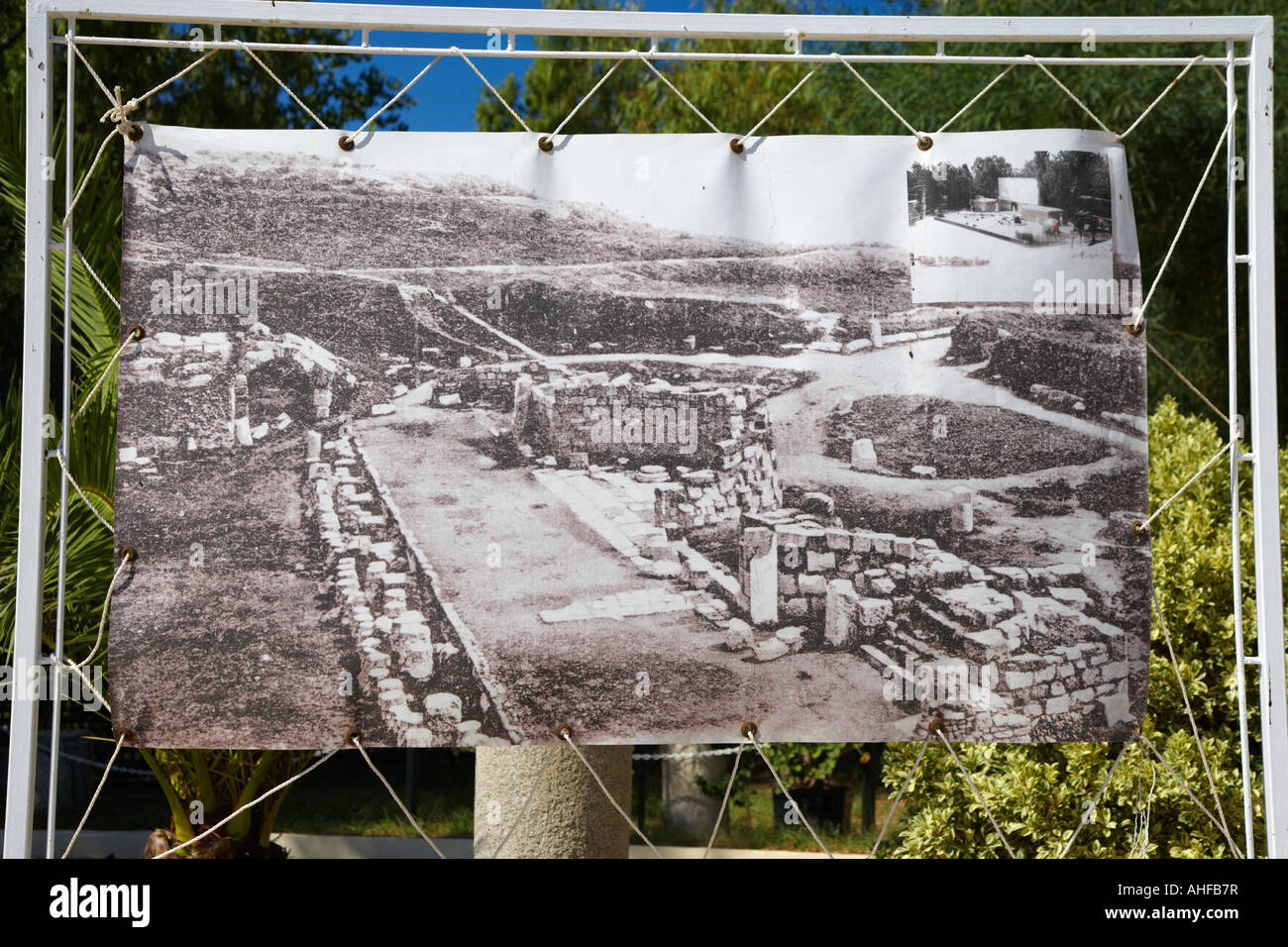 Poster Depicting the Excavation of the Ruins at the Antique Theatre of ...