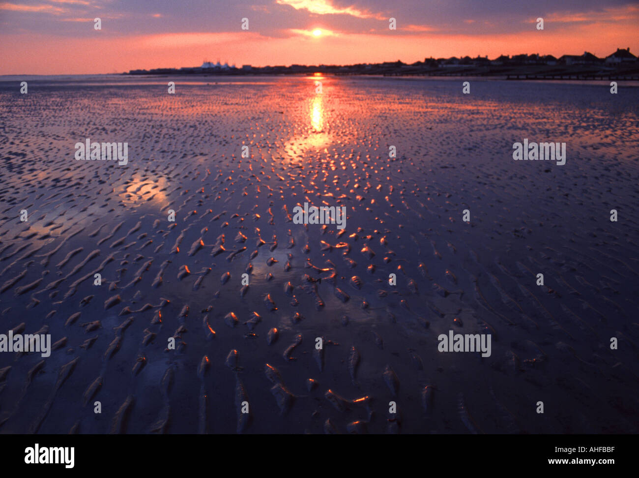 Sunset on Beach, Bognor Regis, West Sussex, England Stock Photo - Alamy