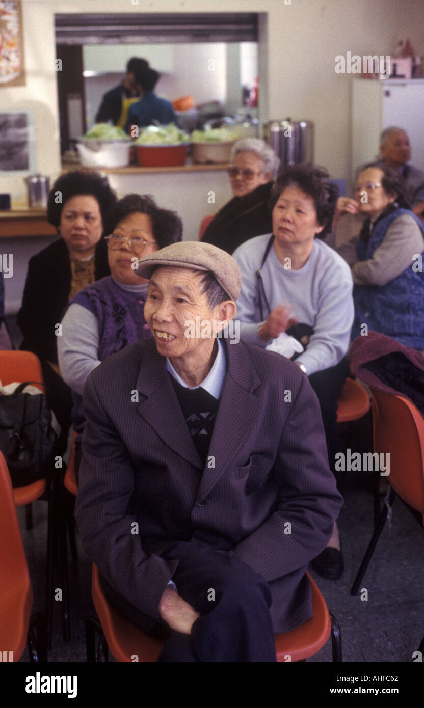 Chinese senior citizens at Hackney Chinese Community Centre, London, UK ...