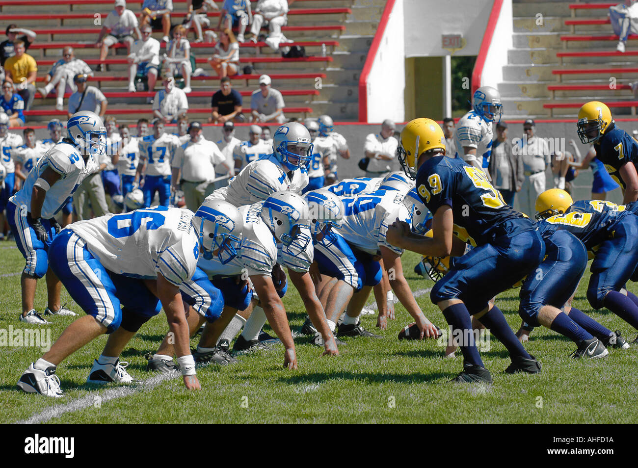High School Football Action Stock Photo - Alamy