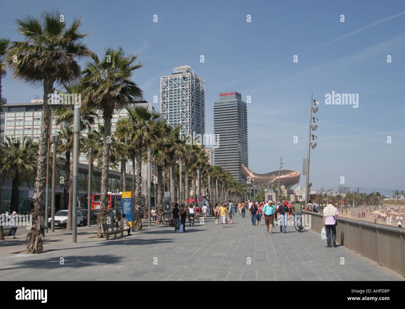 Torre Mapfre is a skyscraper in Barceloneta, the maritime neighborhood ...