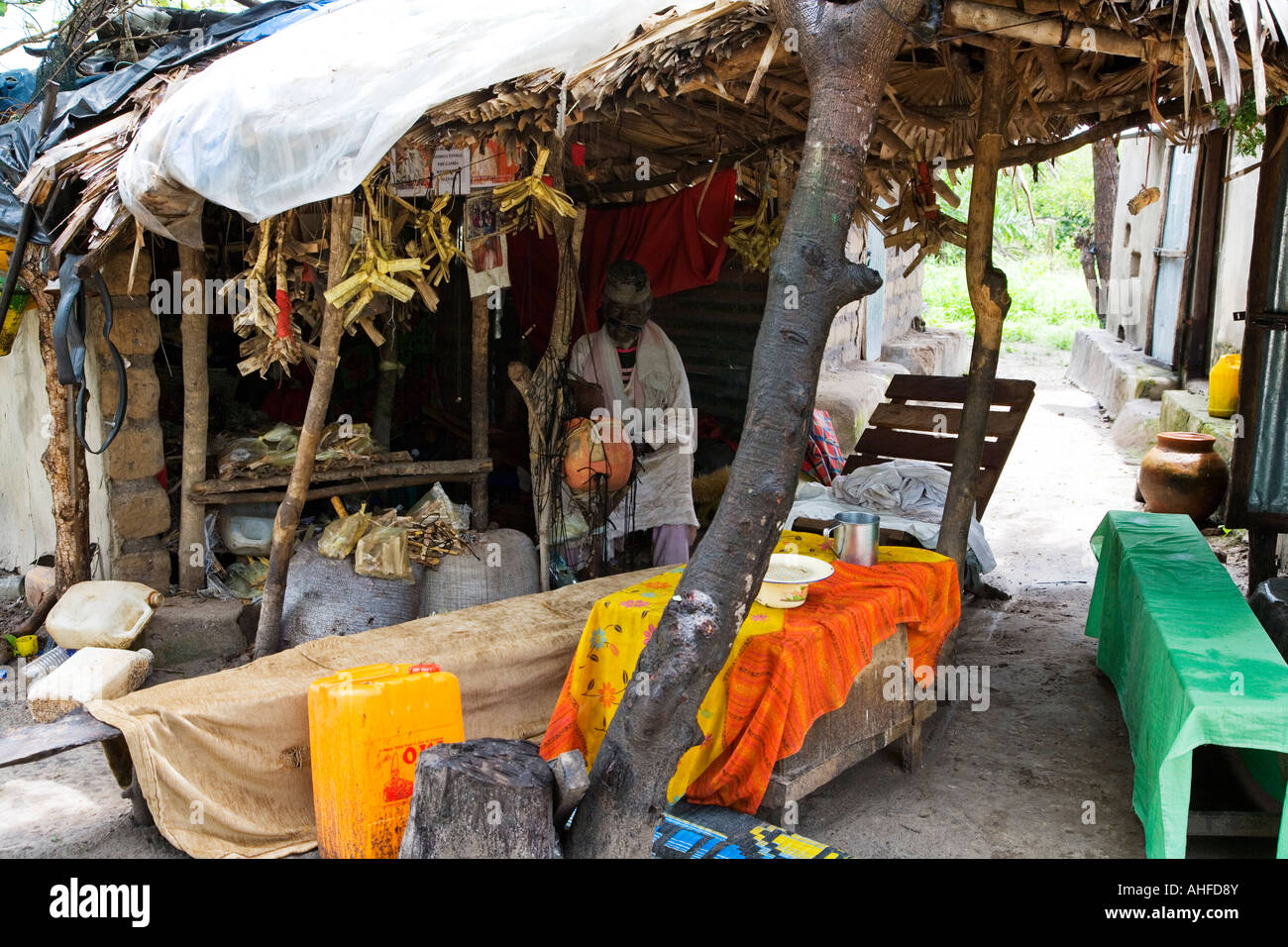 Fortune teller's hut in the rainforest at Makasutu Nature and Cultural ...