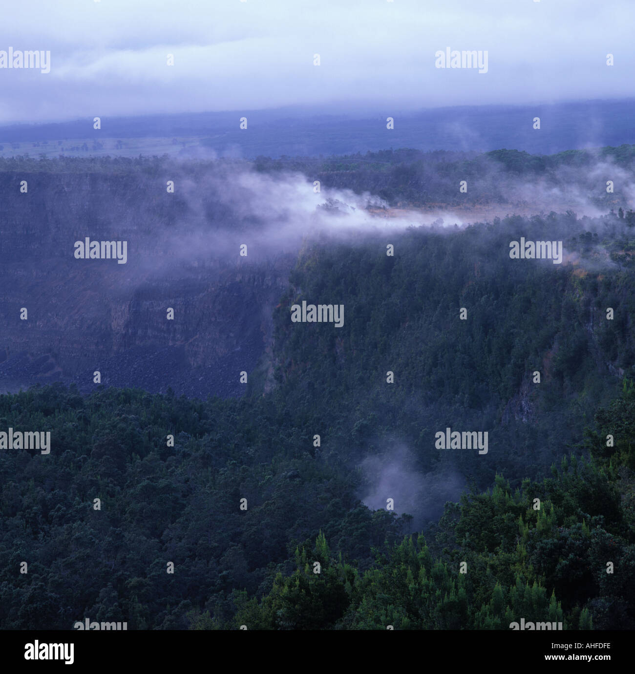 Rim of volcano, Big Island, Hawaii Stock Photo - Alamy