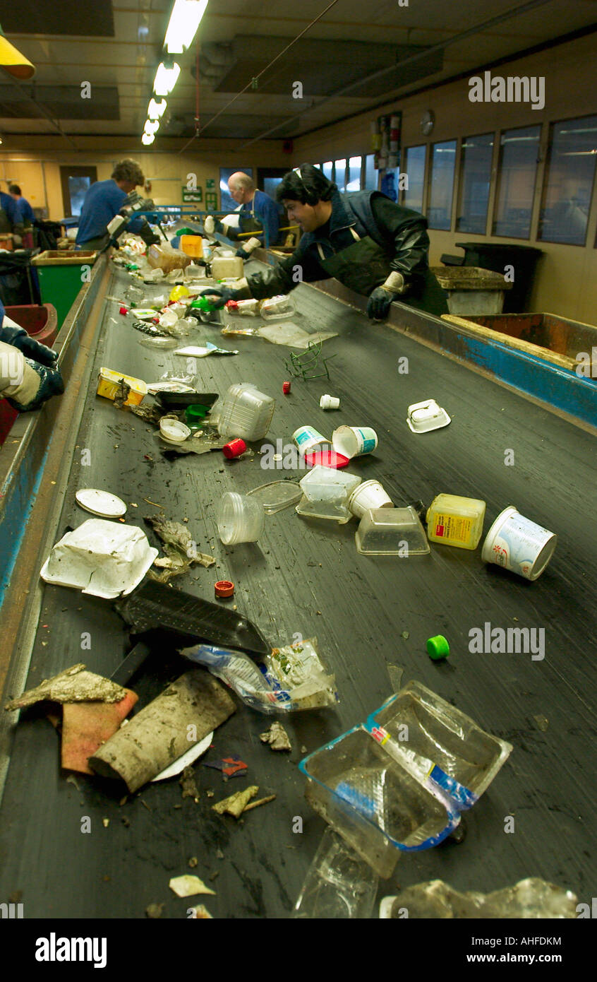 sorting recycling trash garbage Stock Photo - Alamy