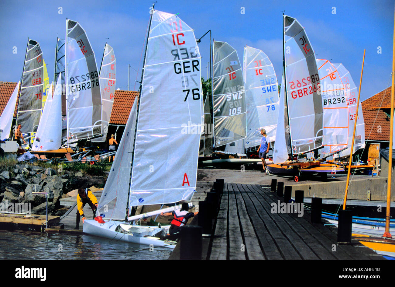 Getting ready for sail race Gothenburg Sweden Stock Photo - Alamy
