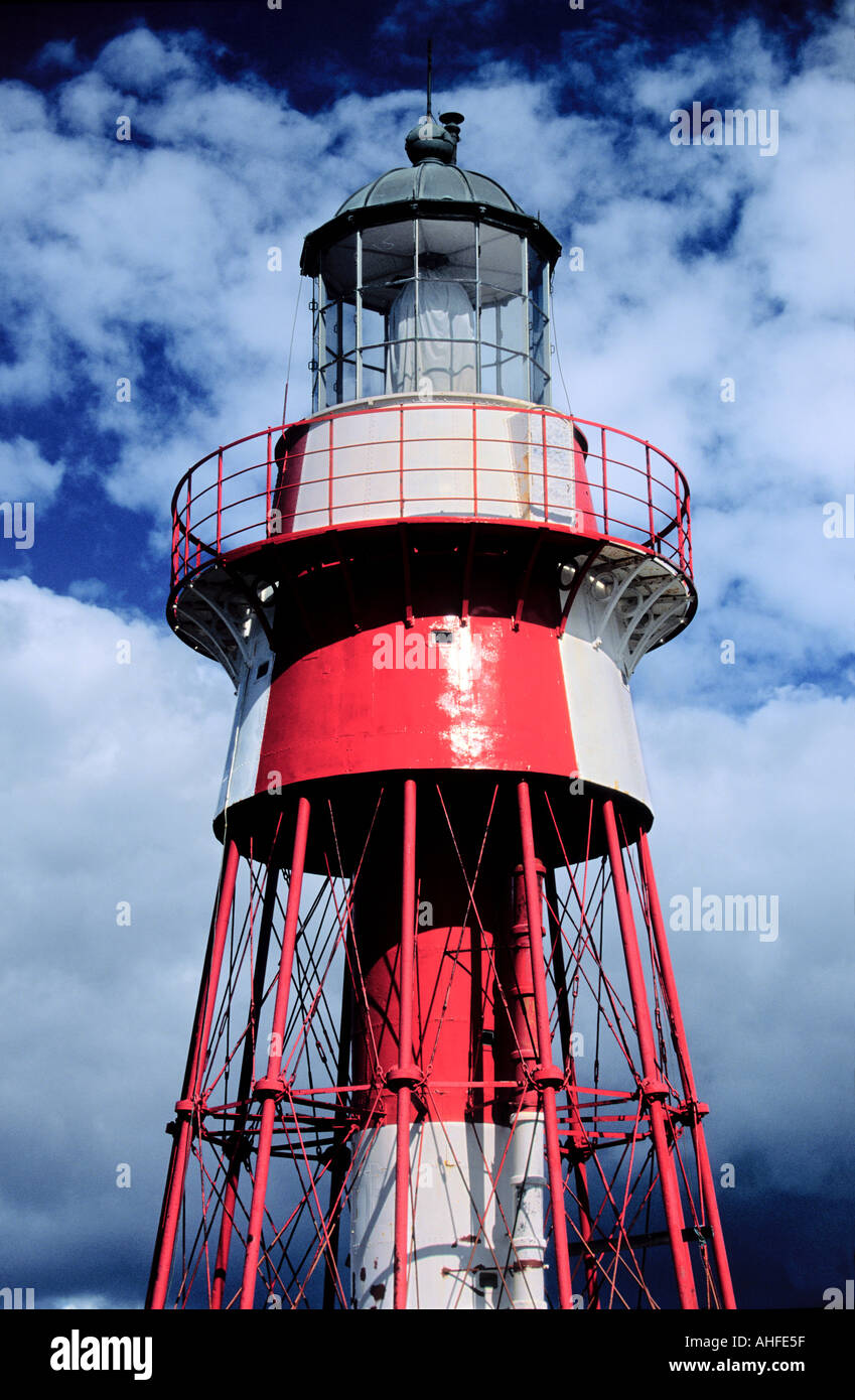 Lighthouse Måsekär under rainy clouds Stock Photo - Alamy