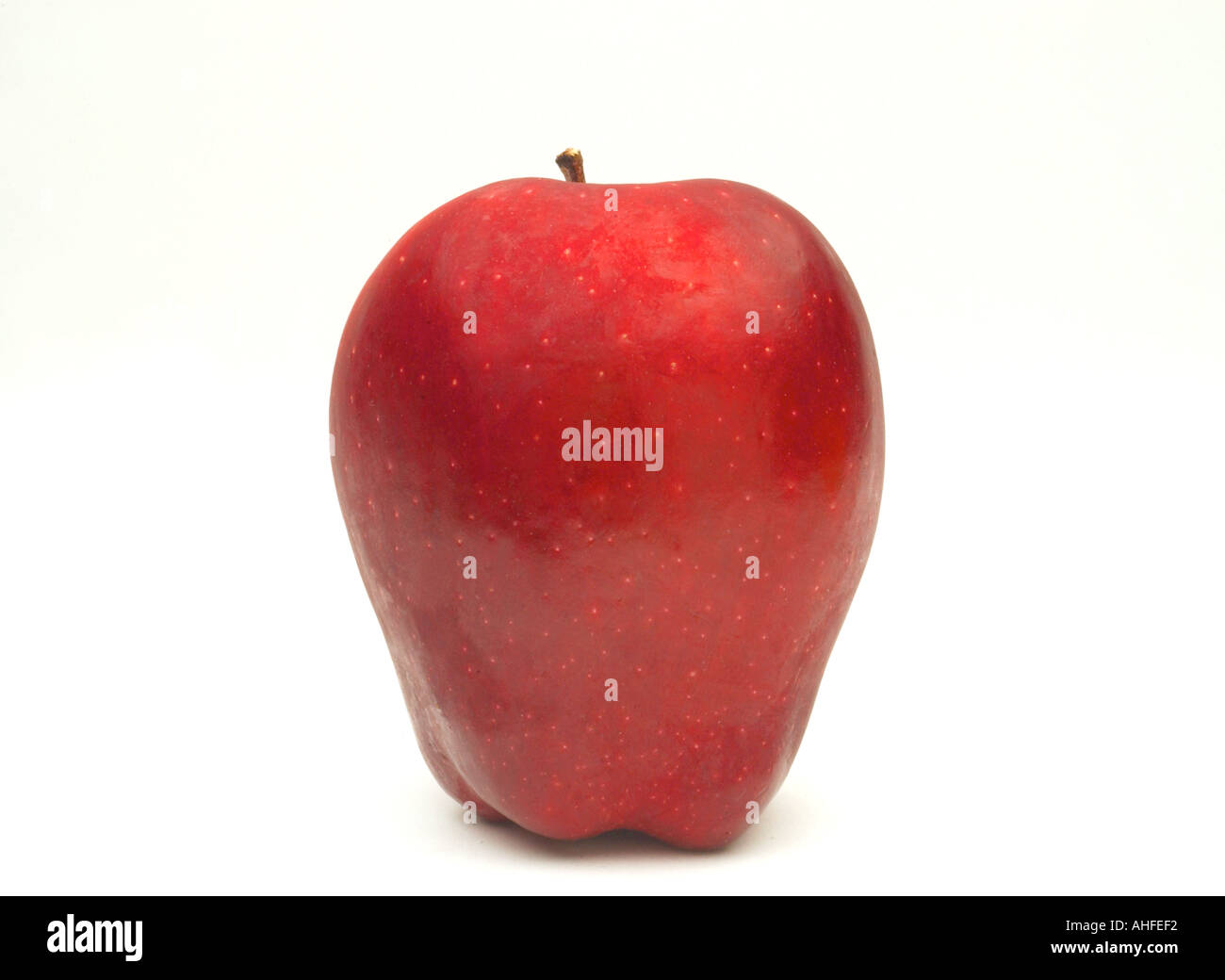 Horizontal color image of an apple on a white background Stock Photo ...