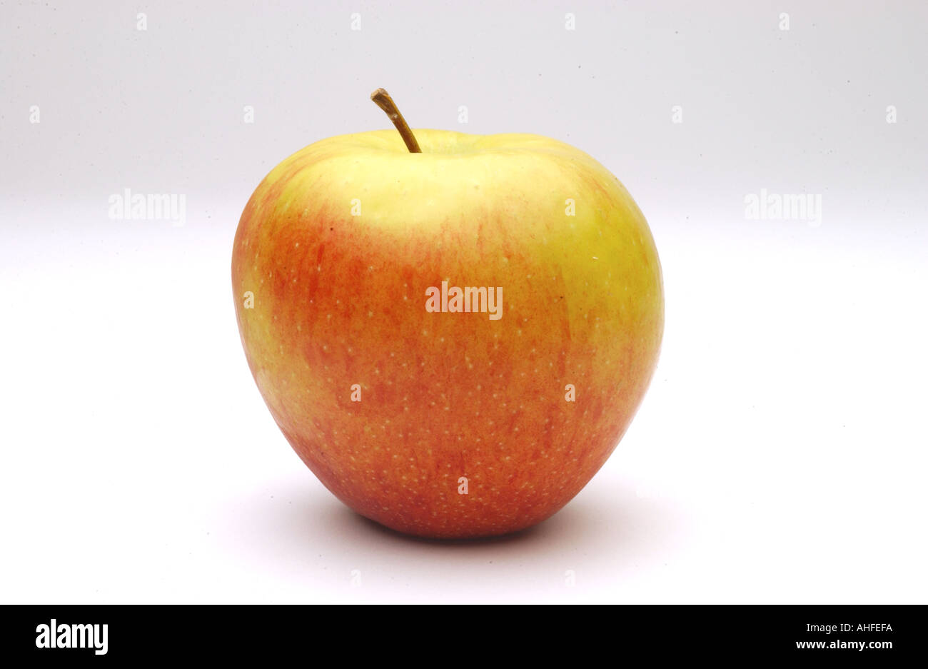 Horizontal color image of an apple on a white background Stock Photo ...