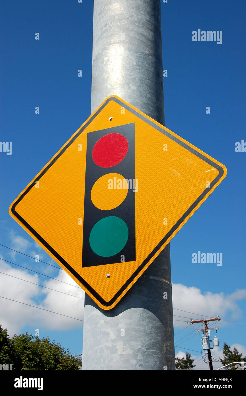 Traffic light sign, USA Stock Photo - Alamy