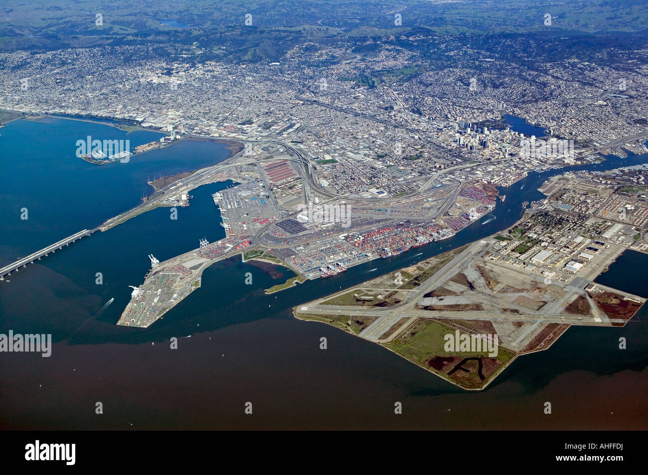 Aerial View Of Port Of Oakland High Resolution Stock Photography and ...