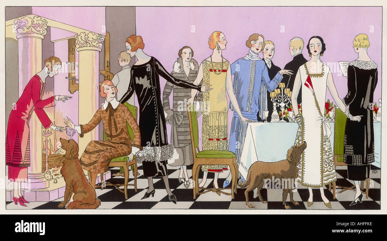 History of the feminine costume hi-res stock photography and images - Alamy
