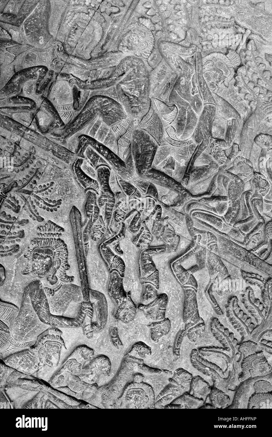 Heaven and Hell Bas Relief Angkor Wat Cambodia Stock Photo - Alamy