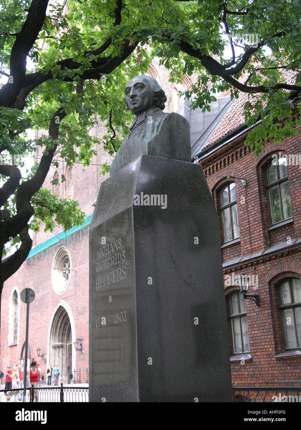 Herder memorial next to kathedral Riga Latvia Herder Denkmal am Dom in ...