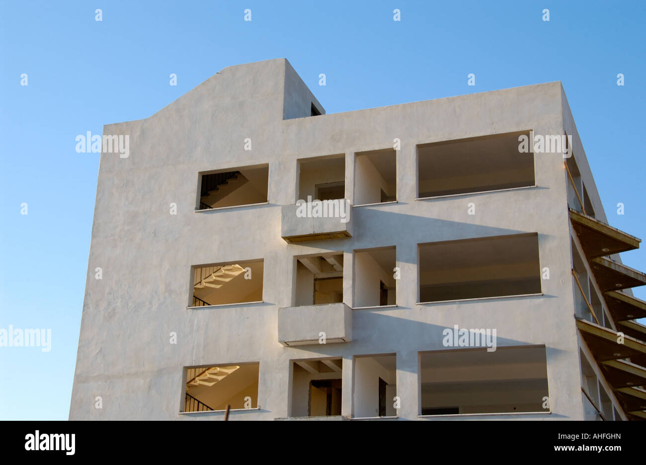 Construction Concrete Block Apartment Building High Resolution Stock ...