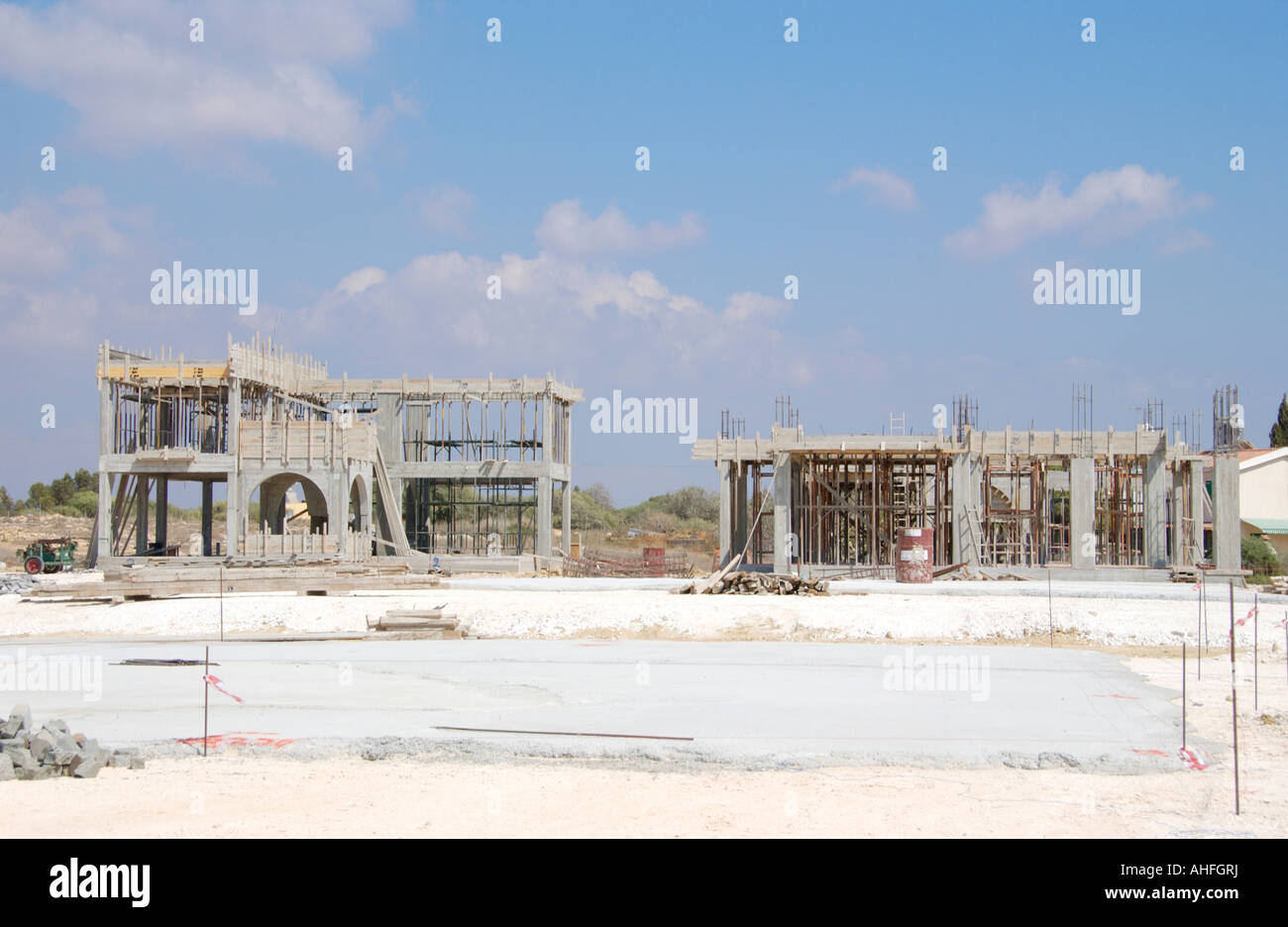 Apartment block under construction near Ayia Napa on the Mediterranean ...