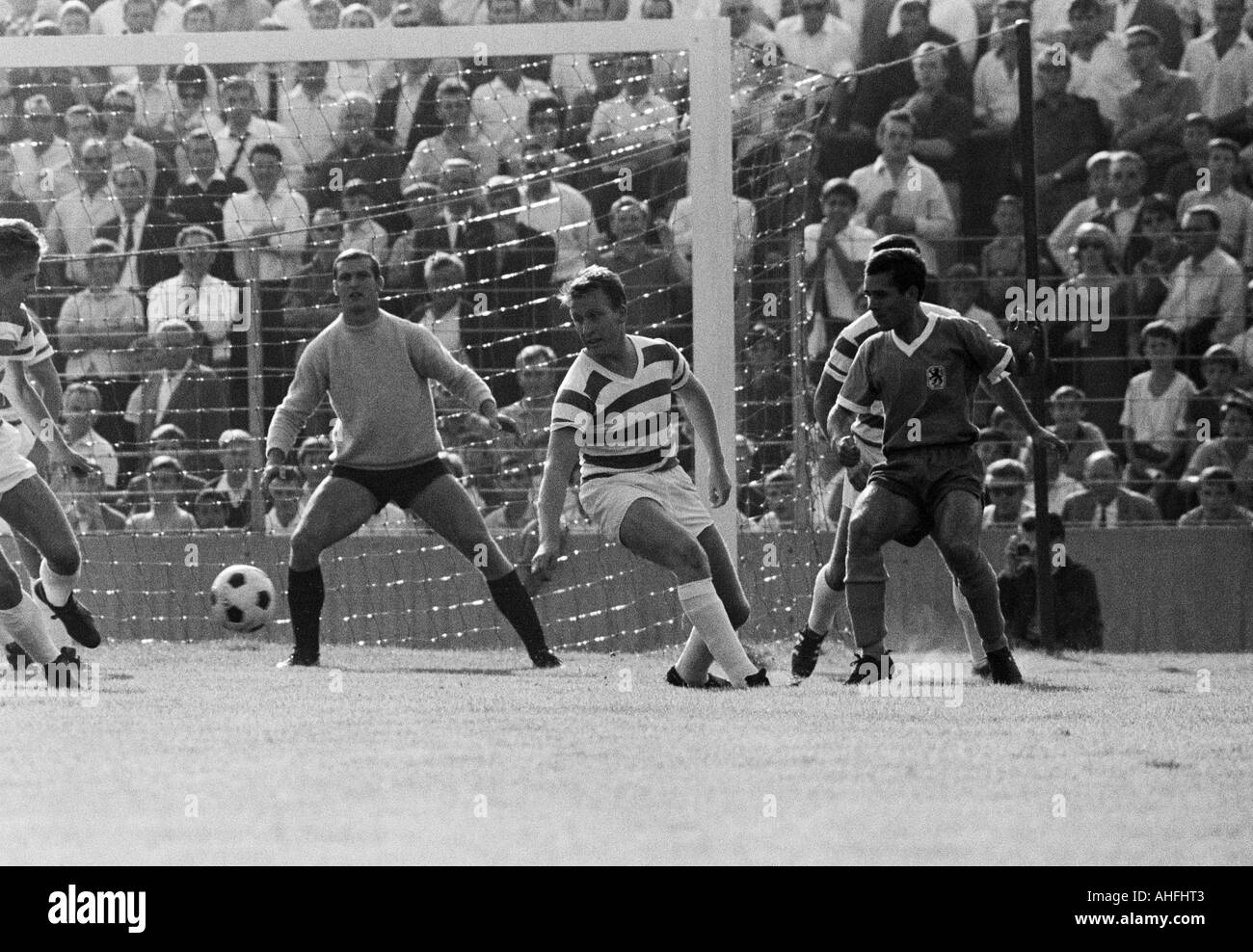 football, Bundesliga, 1966/1967, Stadium at the Gruenwalder Street in ...