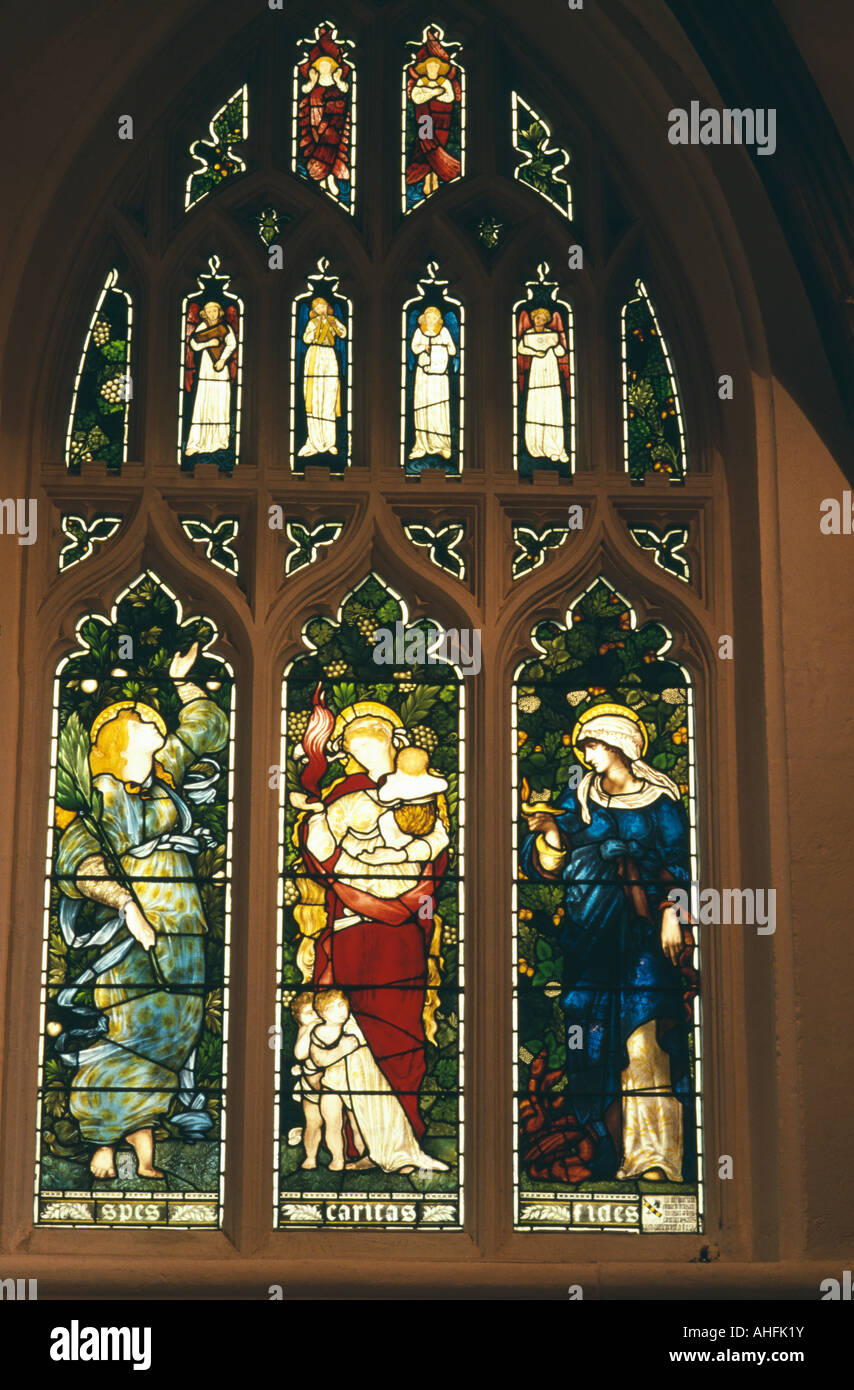 Large stained glass church window Stock Photo - Alamy