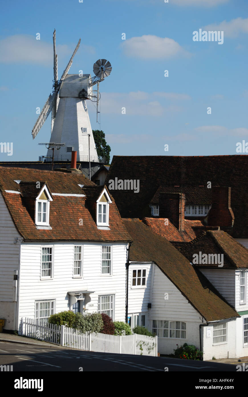 View of Union Windmill from Stone Street, Cranbrook, Kent, England ...