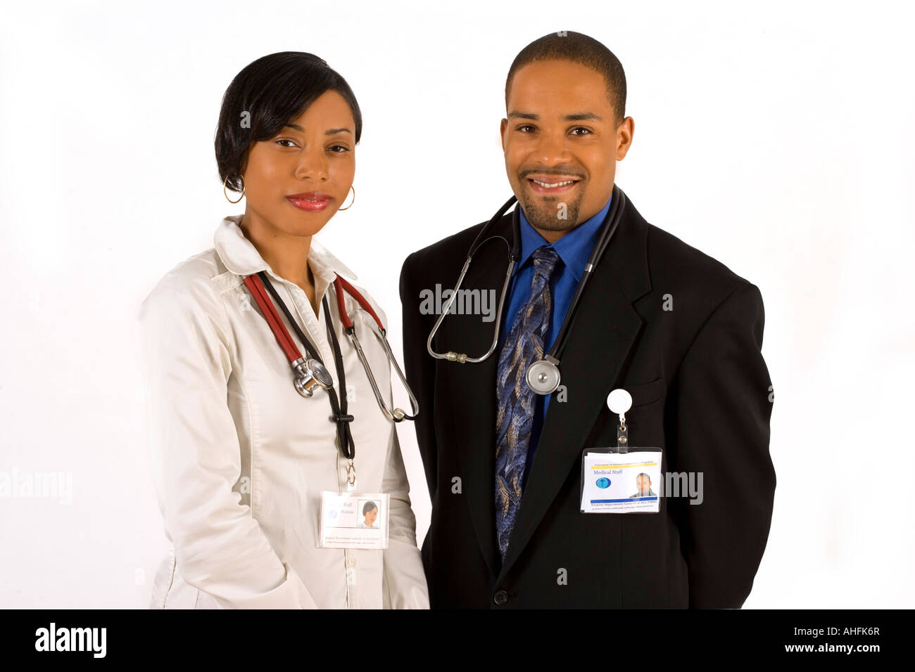 Two black medical doctors Stock Photo - Alamy