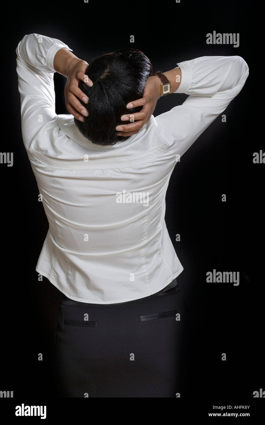 Woman wearing a white blouse hi-res stock photography and images - Alamy