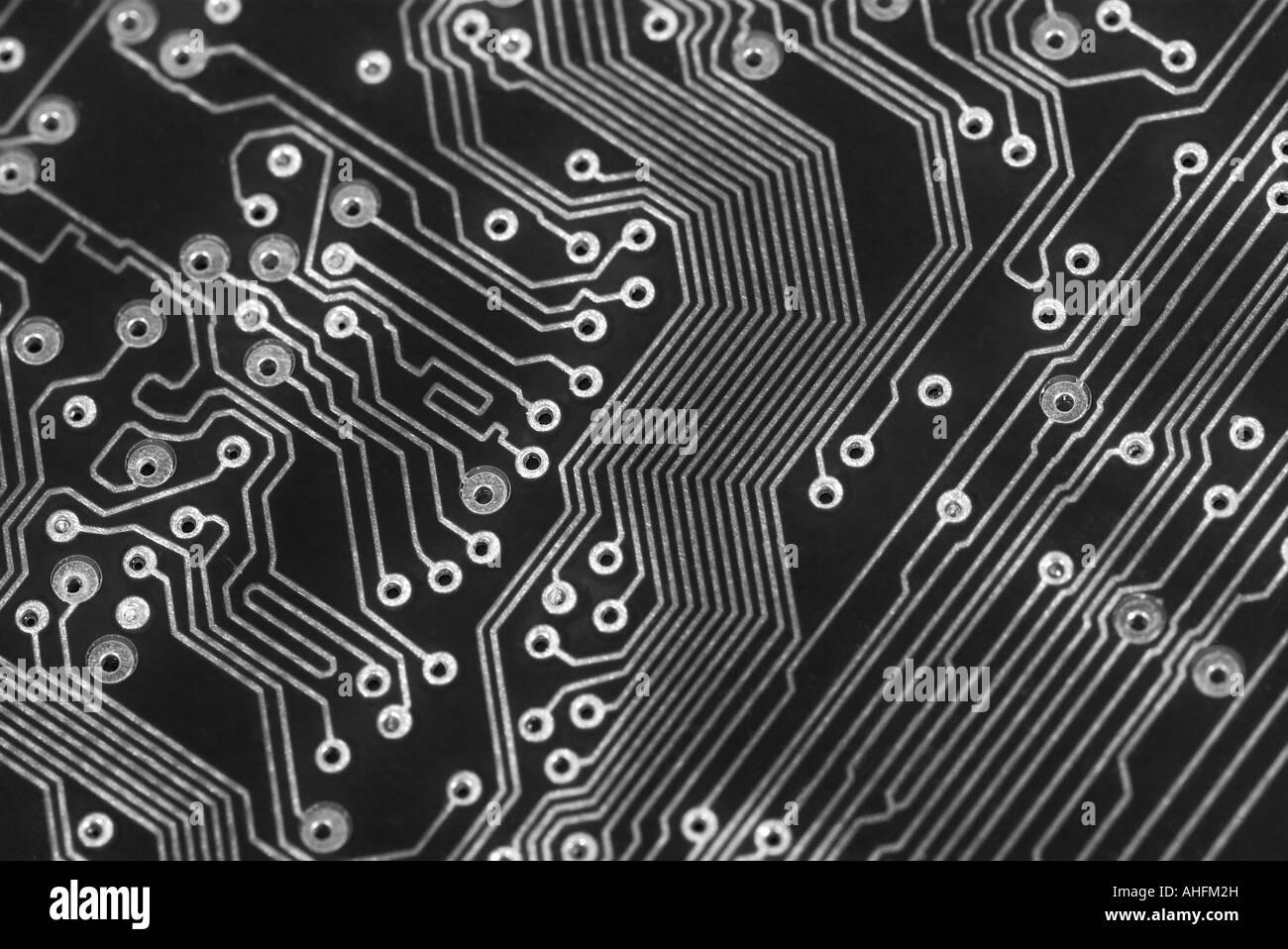 Back of Computer Motherboard Black and White Stock Photo - Alamy