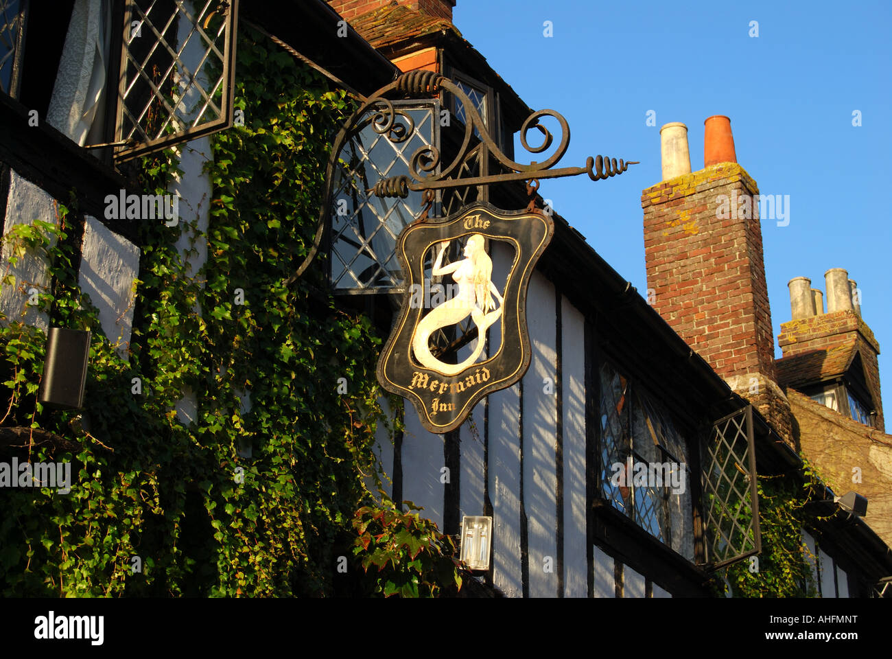 12th century The Mermaid Inn, Mermaid Street, Rye, East Sussex, England ...