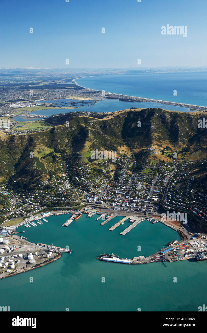 Port of Lyttelton Lyttelton Harbour Canterbury South Island New Zealand ...